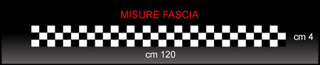 Fascia adesiva a SCACCHI cm 120 X 4 striscia adesiva scacchiera adesivo ...